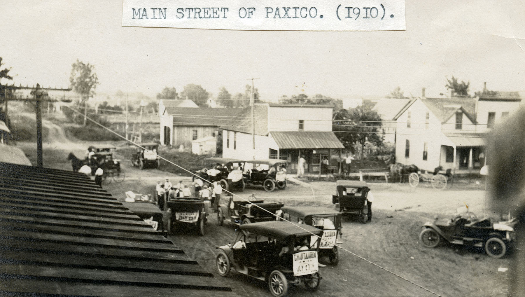 Intersection of Newbury and Main Streets, Paxico, Kansas – c.1910 ...